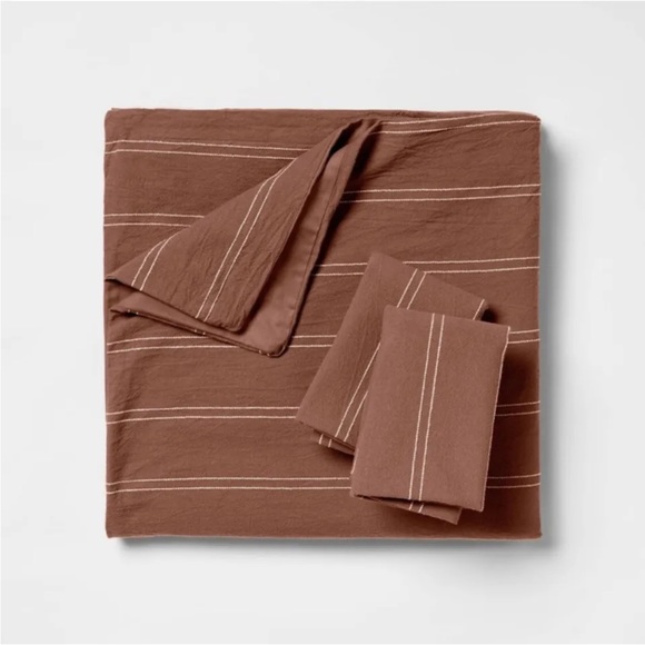 Threshold | Bedding | Nwt 3pc Fullqueen Simple Woven Stripe Duvet Sham ...